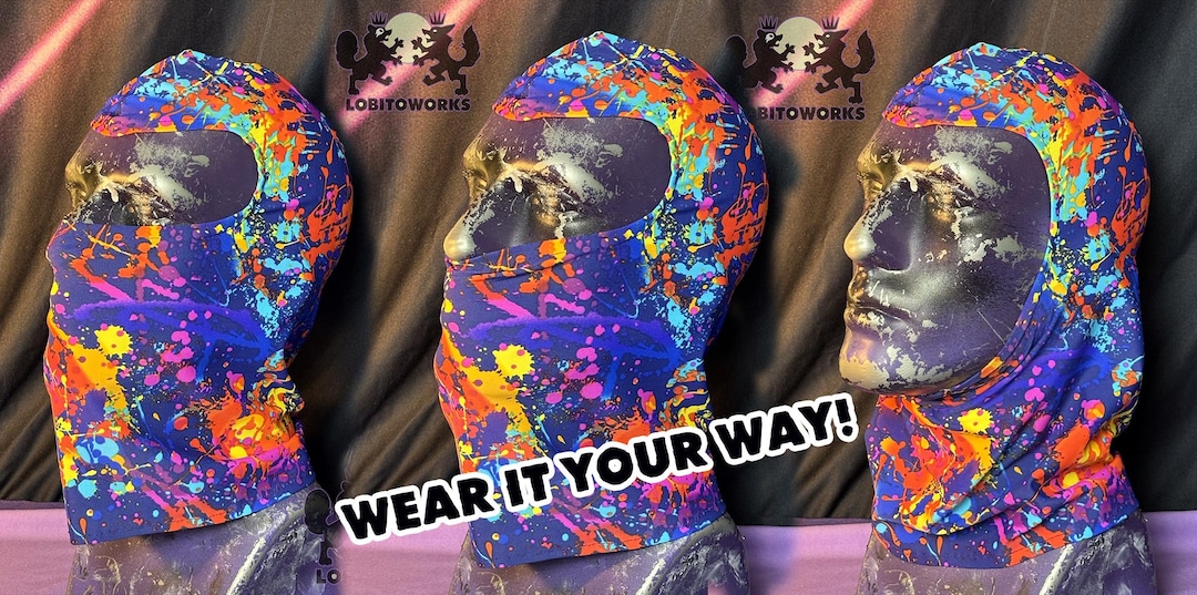 Handmade Spandex Paint Splatter Print Balaclava - Etsy