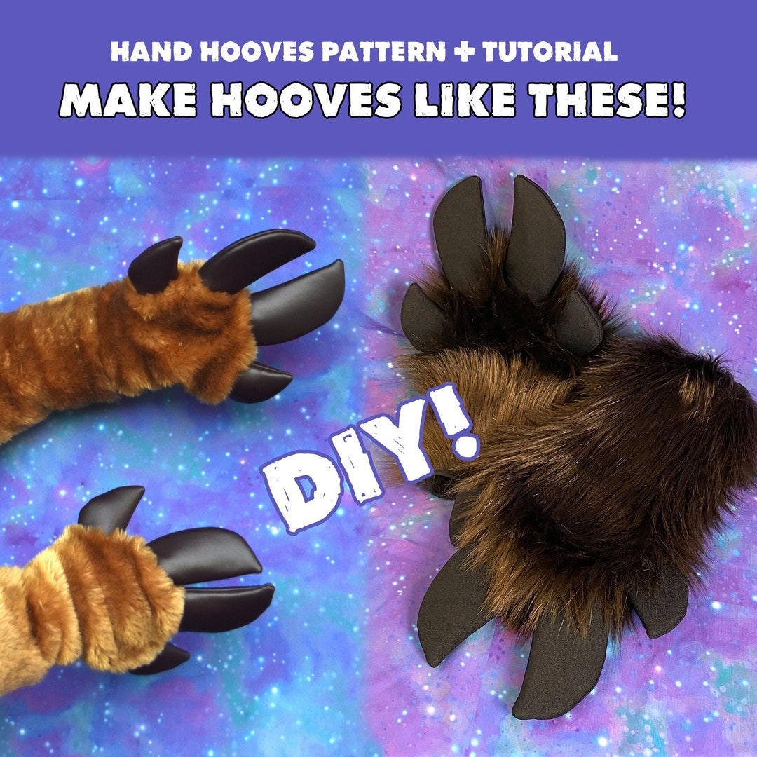 Fursuit Hoof Hands Pattern + Tutorial DIGITAL DOWNLOAD PDF - Etsy