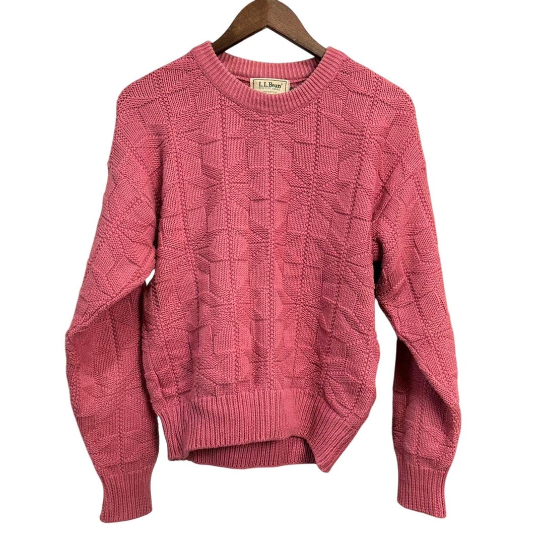 Women's Vintage Pink Ll.bean Art Hoe Indie Cottagecore Softgirl Sweater ...