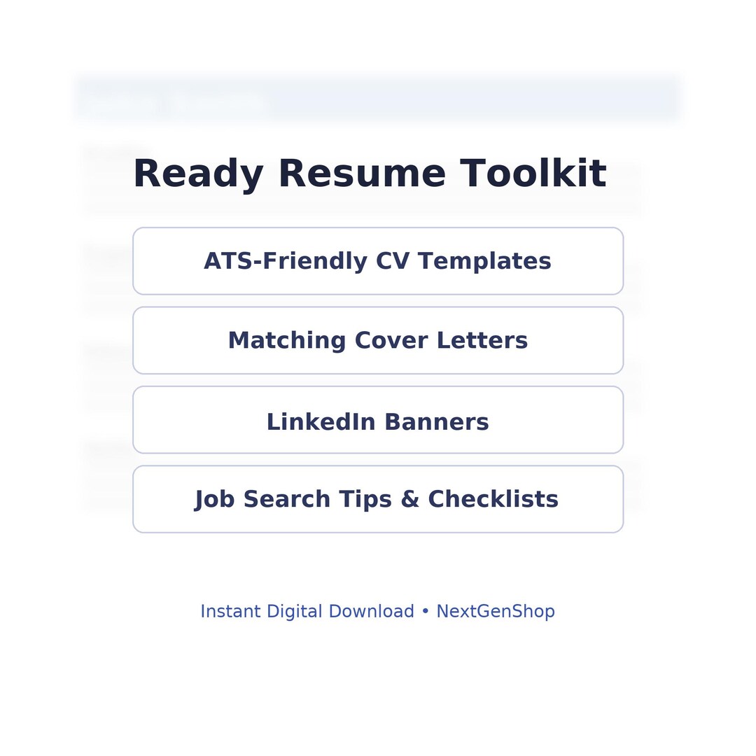 Modern & Professional Ready Resume Toolkit | Editable Resume + Cover ...