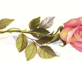 Single rose painting | Etsy