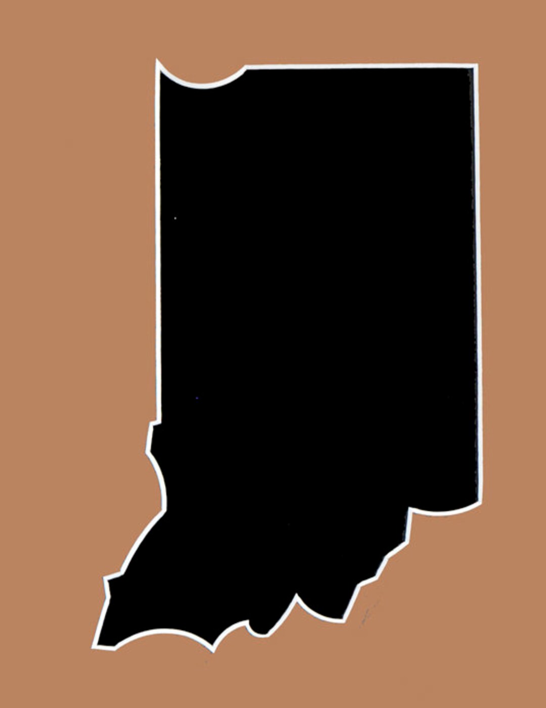 Indiana US State Map Cutout 8"x10" Photo Mat - Etsy