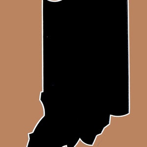 Indiana US State Map Cutout 8"x10" Photo Mat - Etsy