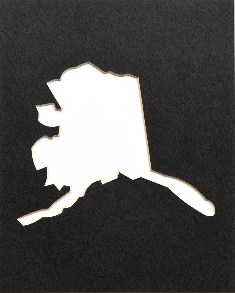 ALASKA US State Map Cutout 8"x10" Photomat - Etsy