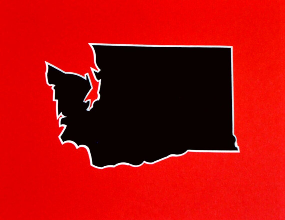 Washington US State Map Cutout 8x10 Photomat - Etsy