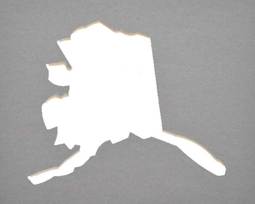 ALASKA US State Map Cutout 8"x10" Photomat - Etsy
