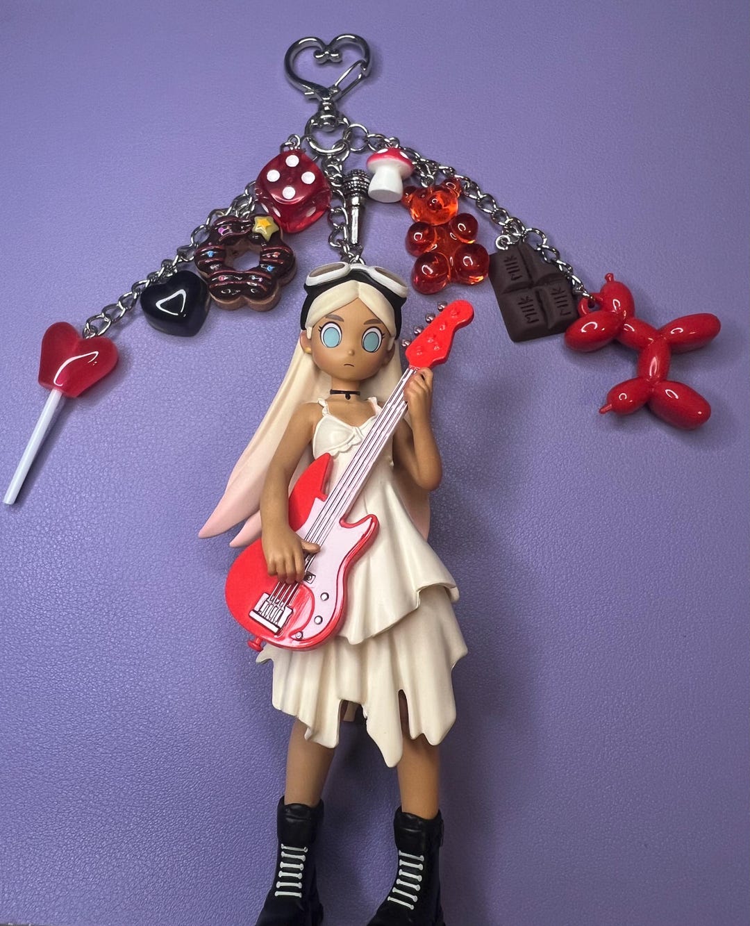 Peach Riot Poppy Baddie on Bass Popmart Authentic Keychain - Etsy