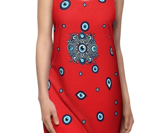 evil eye pattern dress