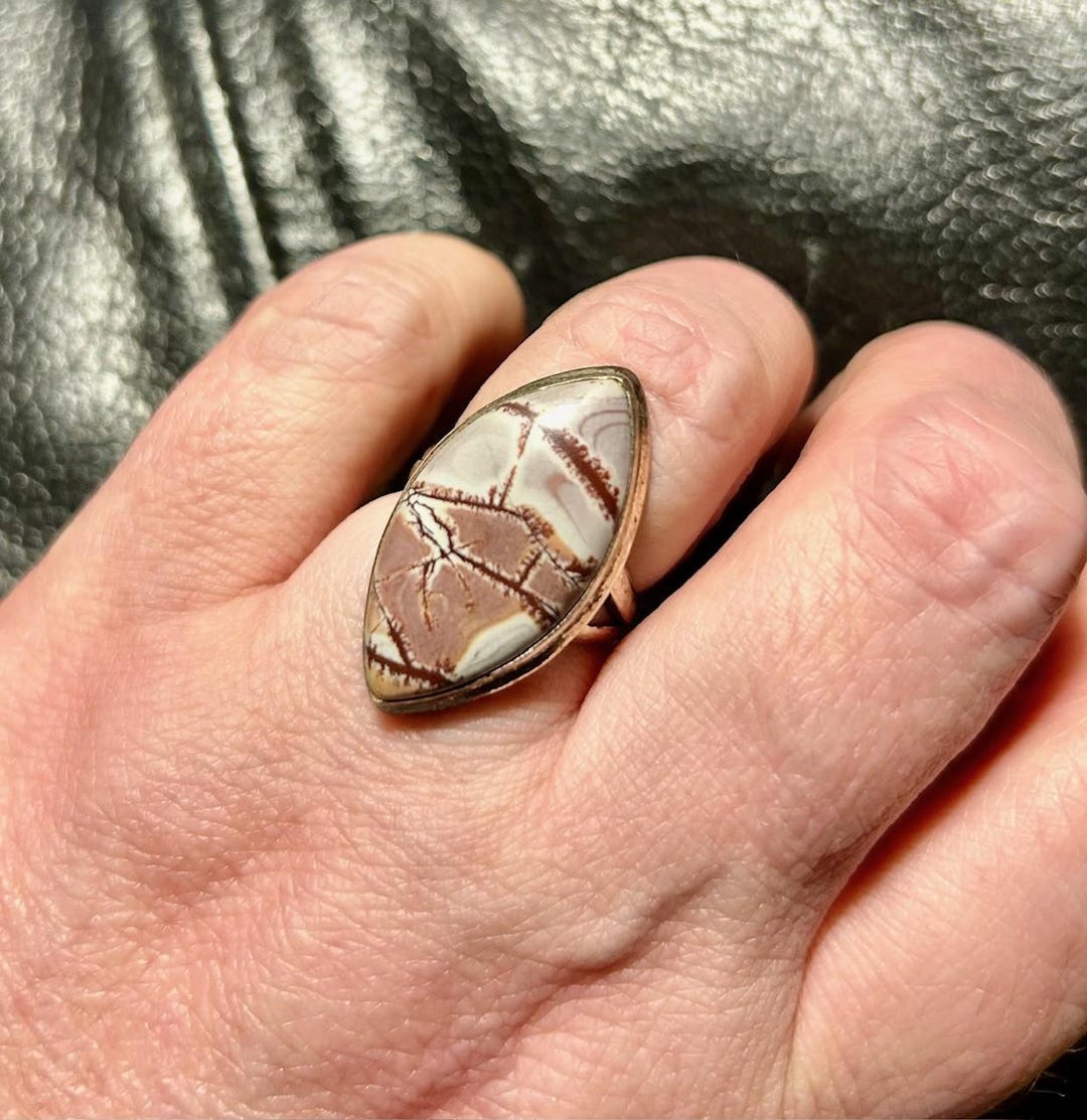 Very Beautiful Mexican Jasper Ring Size 8, 925 Silver, One of a Kind - Etsy