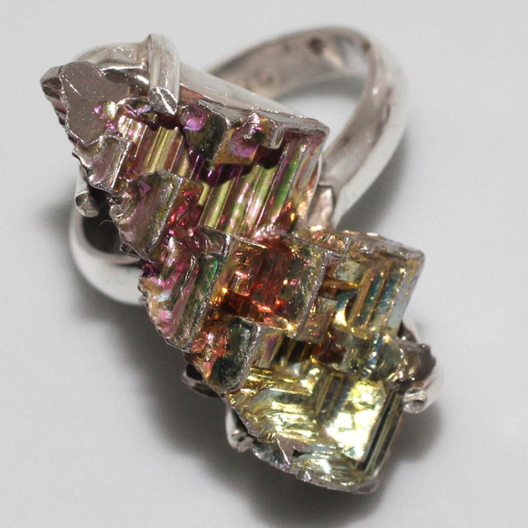 Sale, Beautiful Bismuth Crystal Ring Size 8.5 US, 925 Sterling Silver, One of a Kind - Etsy