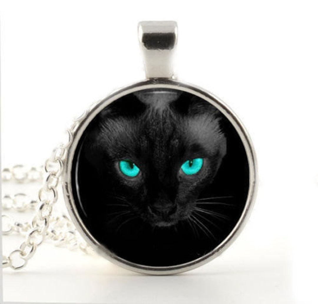 Sale, Very Beautiful Cat and Full Moon Pendant, Alloy, With Organza ...