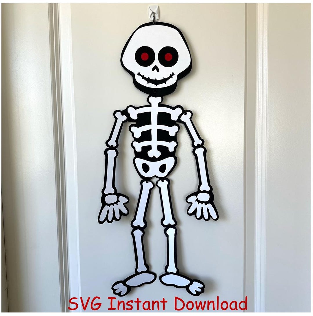 Halloween Skeleton SVG | Jointed Cardstock Skeleton for Cricut ...
