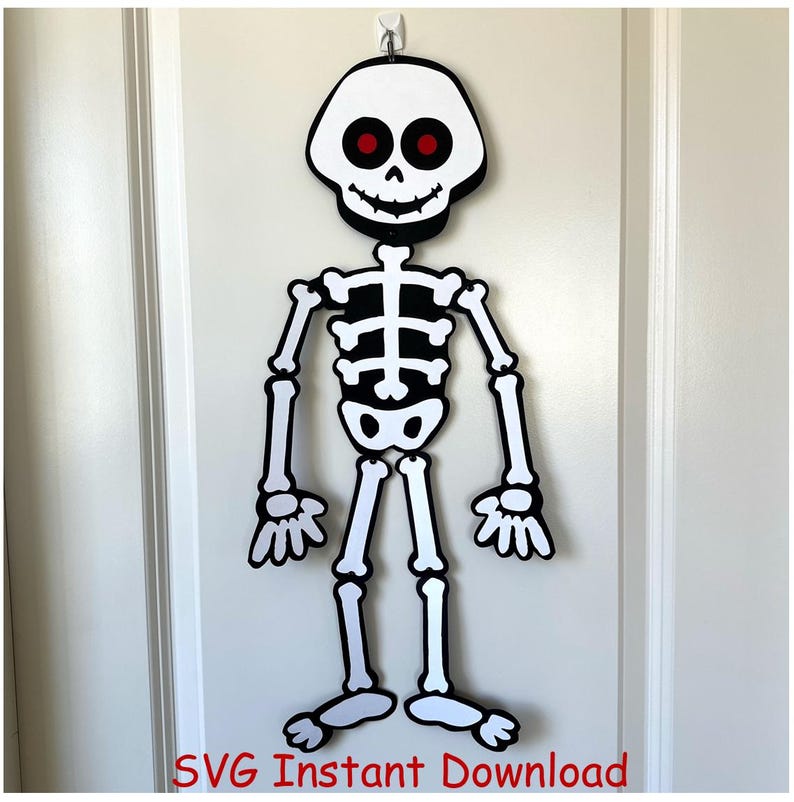 Halloween Skeleton SVG | Jointed Cardstock Skeleton for Cricut ...