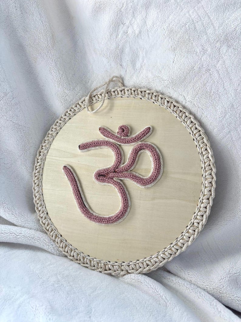 Om Wall Art 12 Inch Round 3D Spiritual Home Decor Wooden Base - Etsy