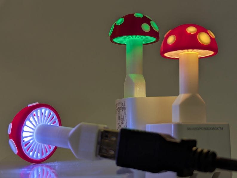 Mushroom Light (plugs Into USB Port) - Etsy