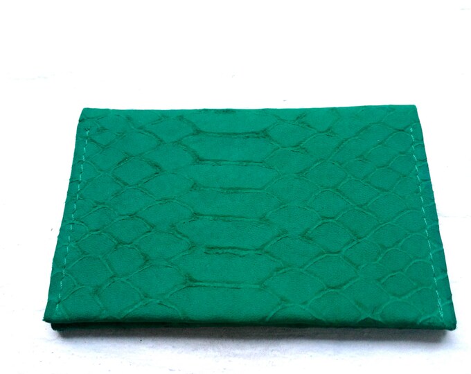 Leather Card Case Python Traditional Foldover - Etsy