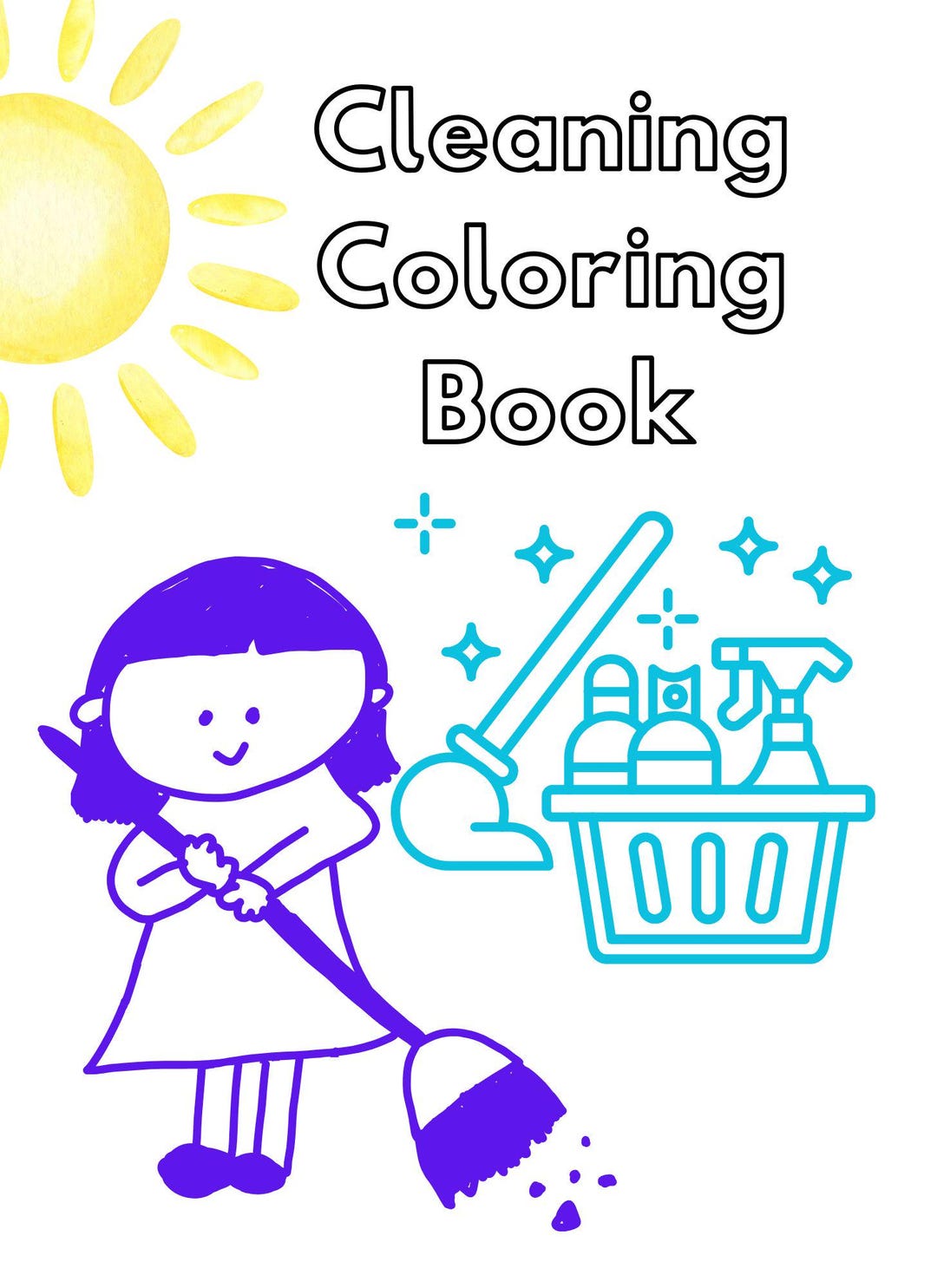 Cleaning Coloring Book - Etsy