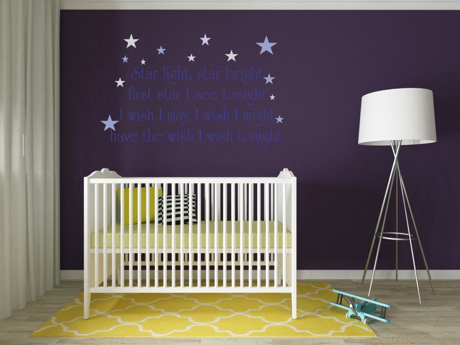Star Light Star Bright First Star I See Tonight Decal-nursery - Etsy