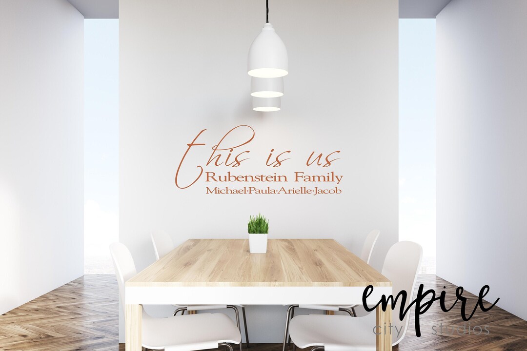 This is Us Decal-this is Us Wall Decor-this is Us Family Monogram ...