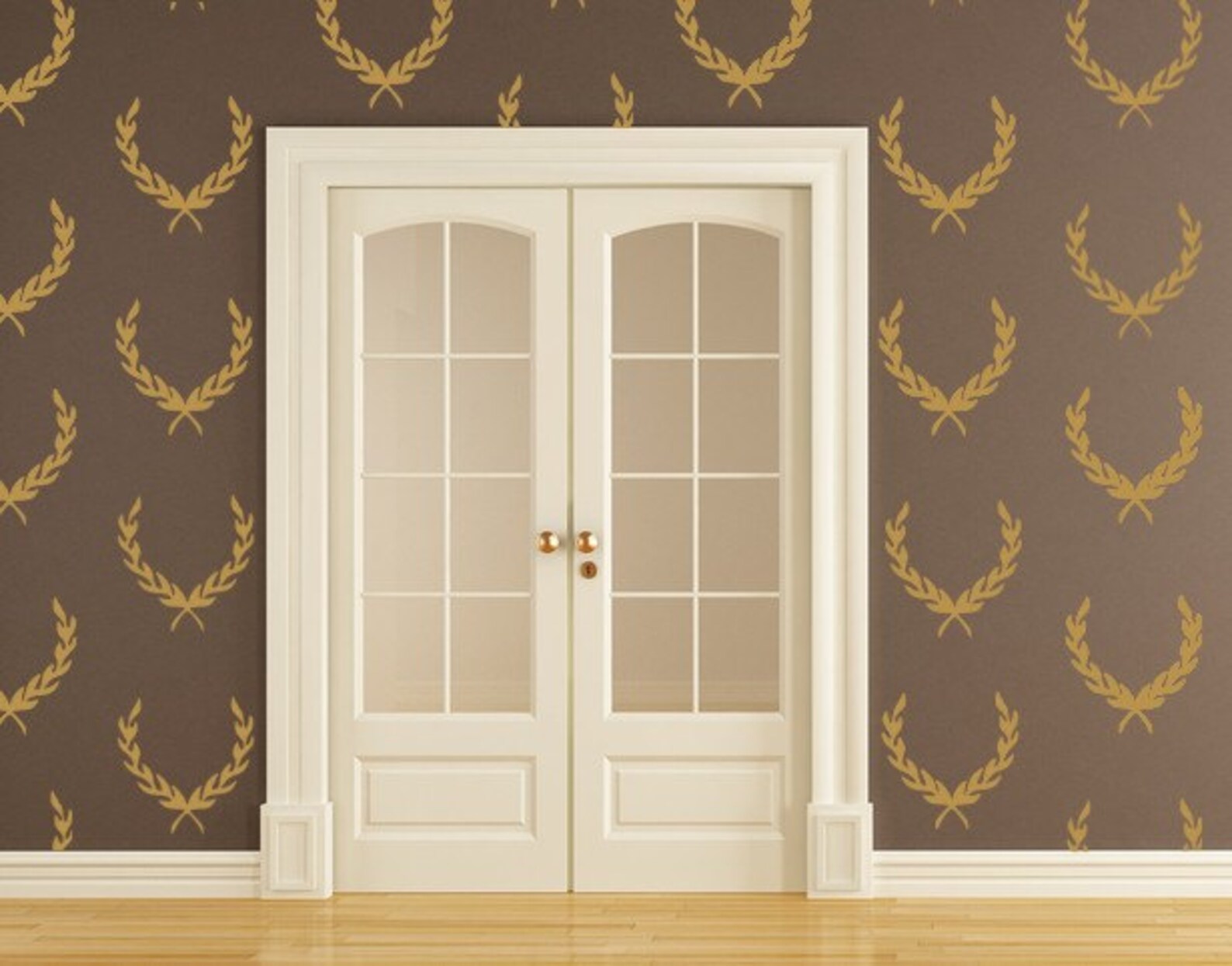 Laurel Wreath Decals Crest Vinyl Decals-floral Crest - Etsy