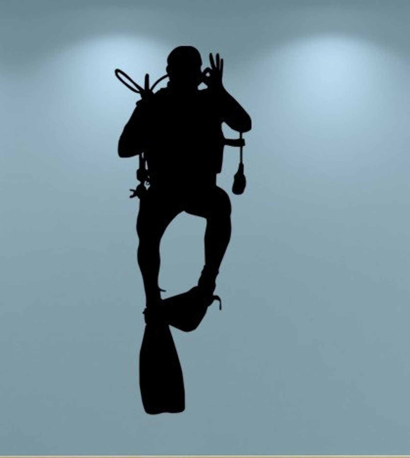 Scuba Diver Vinyl Decal-Diving Wall Art Decal-Diver Wall | Etsy