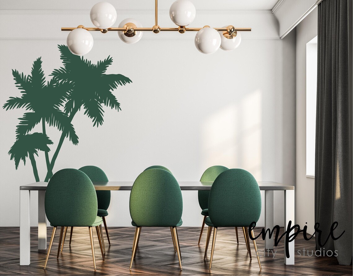 Palm Tree Decal-tropical Tree-tropical Beach Decal-beach Wall | Etsy