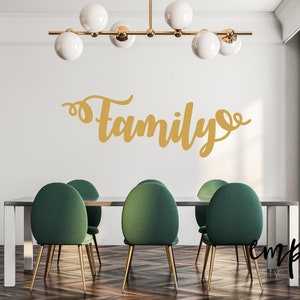 Family Word Decal-family Vinyl Decal-home Decor-family Wall Decor ...