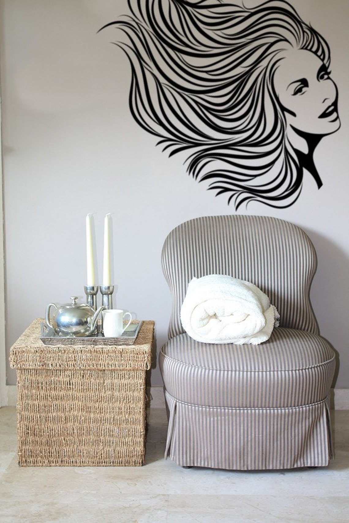 Woman Vinyl Wall Art Decal Sticker Etsy