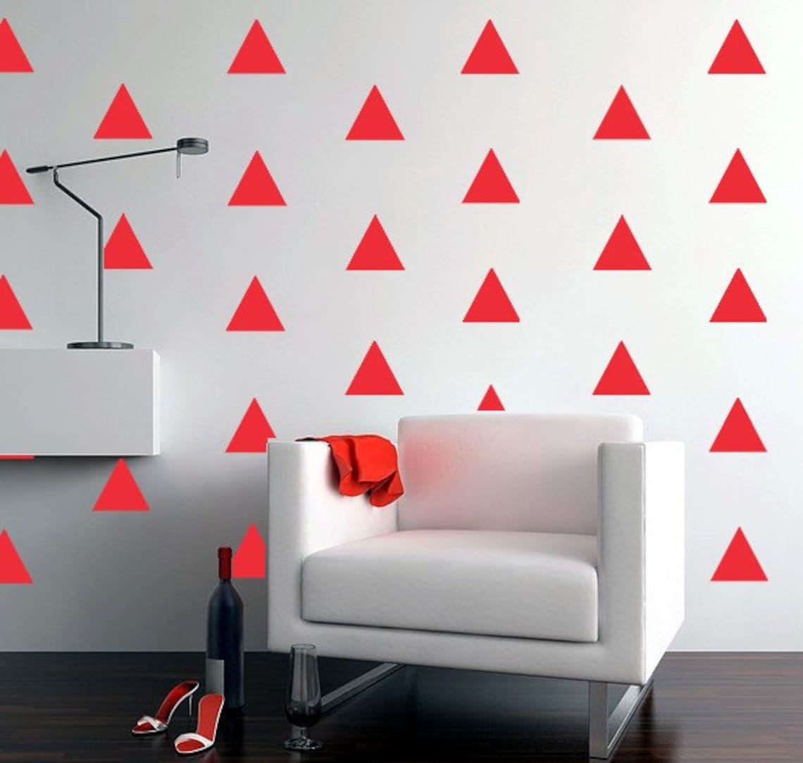 Triangles Decal-triangle Shapes-geometric Decals Baby Nursery - Etsy