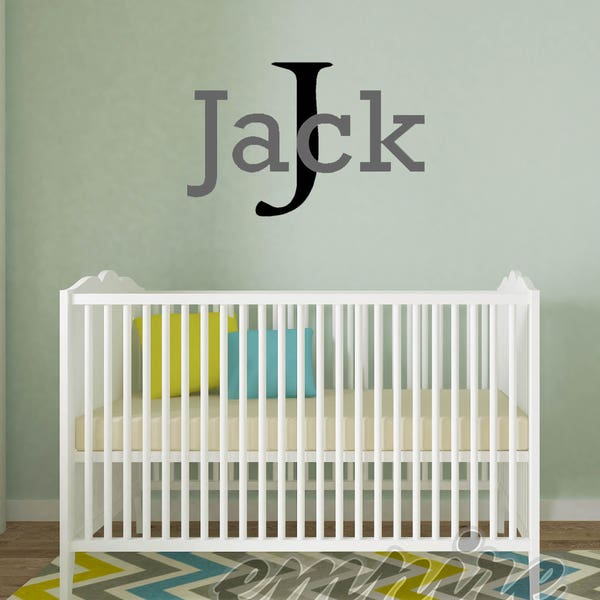 Boys Monogram Decal - Etsy
