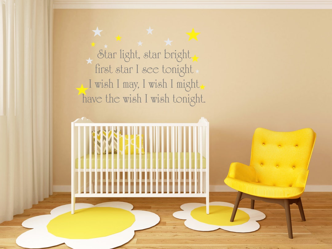 Star Light Star Bright First Star I See Tonight Decal-nursery Rhyme ...