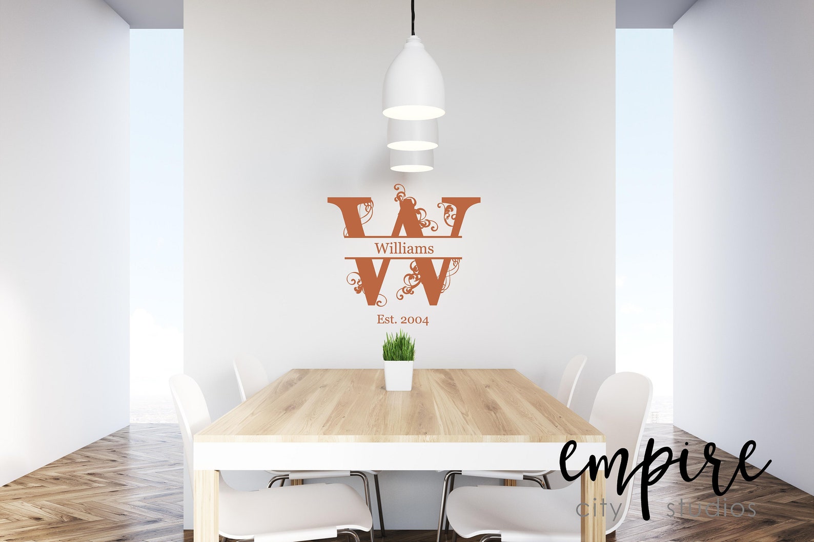 Family Name With Flourish Decal-family Wall Decal-family - Etsy