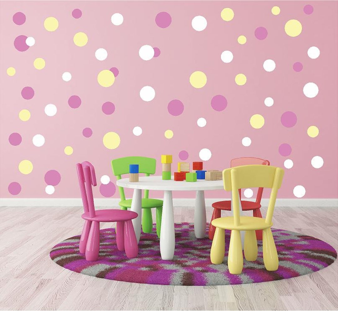 Mini Circle Decals, Mini Polka Dot Decals, Bubbles Wall Decals ...