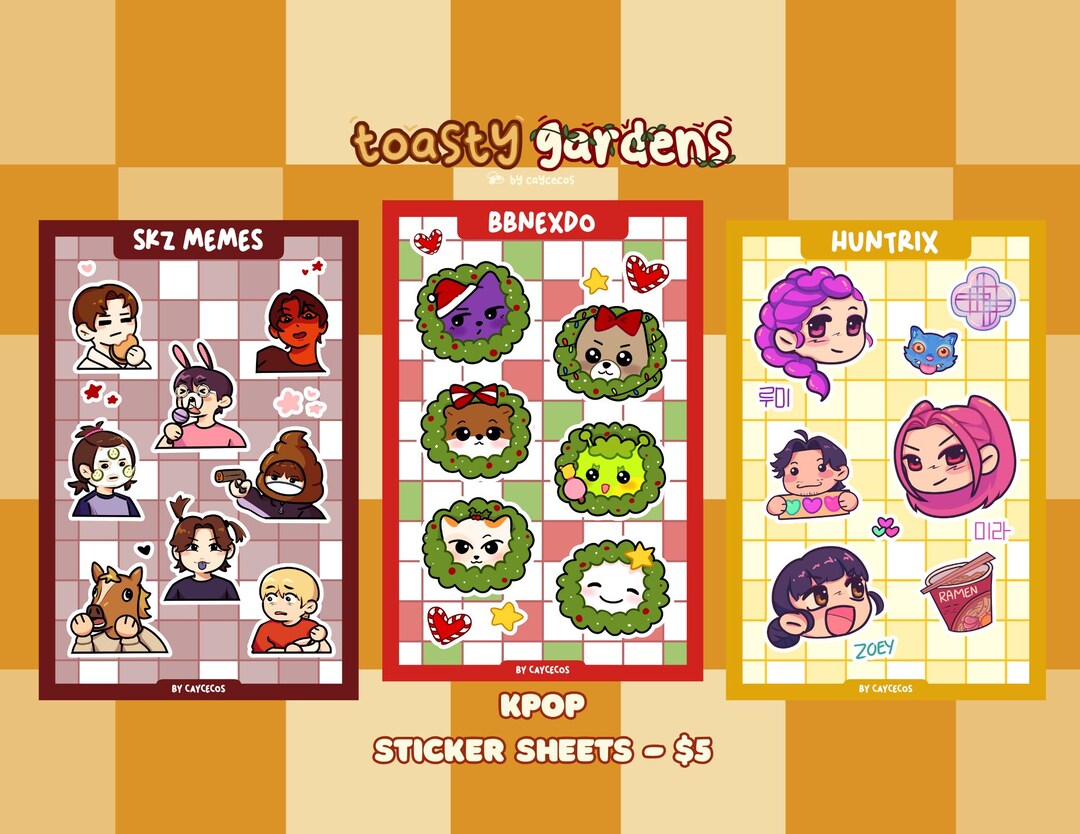 KPOP Sticker Sheet - Etsy