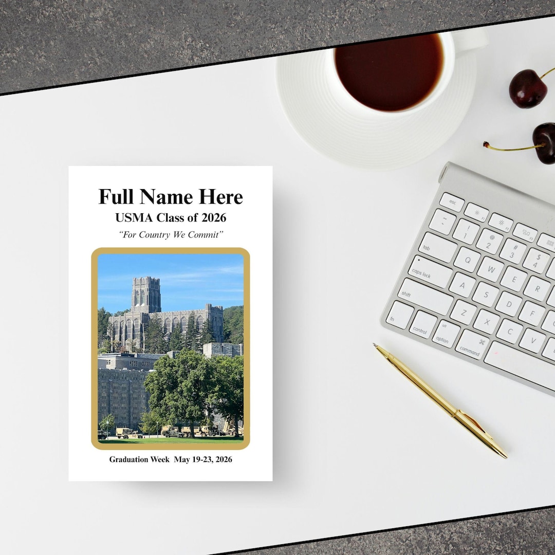 2026 West Point Graduation Booklet — Editable Canva Template — Custom ...