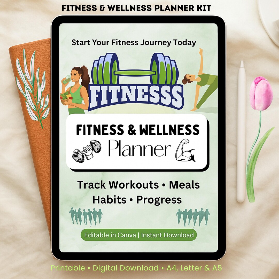 Fitness Planner Printable , Workout Planner , Health Planner, Habit ...