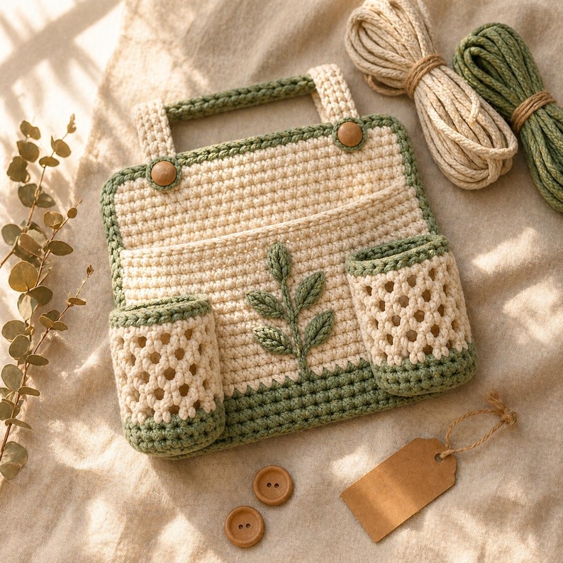 Crochet Car Organizer Pattern PDF, Hanging Car Basket Pattern, Car Seat ...
