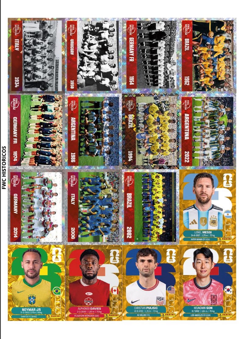 World Cup 2026 Sticker Album PDF, 980 Printable FIFA Stickers and Cards ...