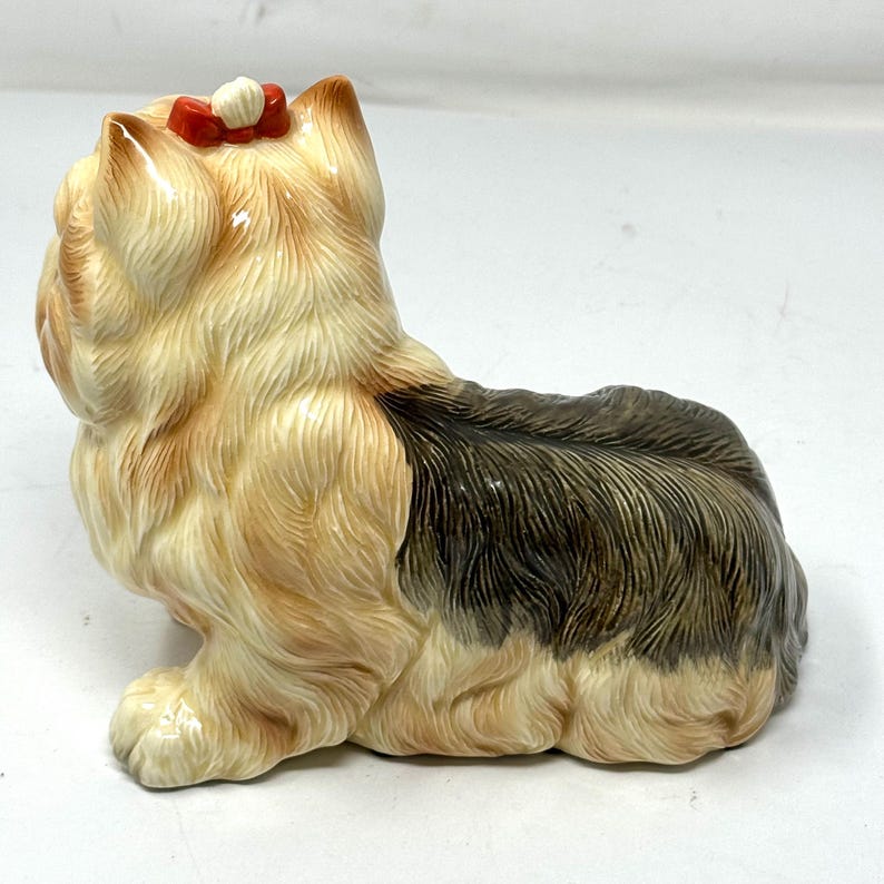 Vintage Norcrest Ceramic Yorkie Yorkshire Terrier Dog Figure 7” Made in ...
