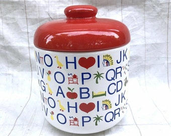 Red Cookie Jar - Etsy