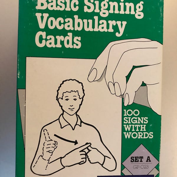 Sign Language Flash Cards - Etsy