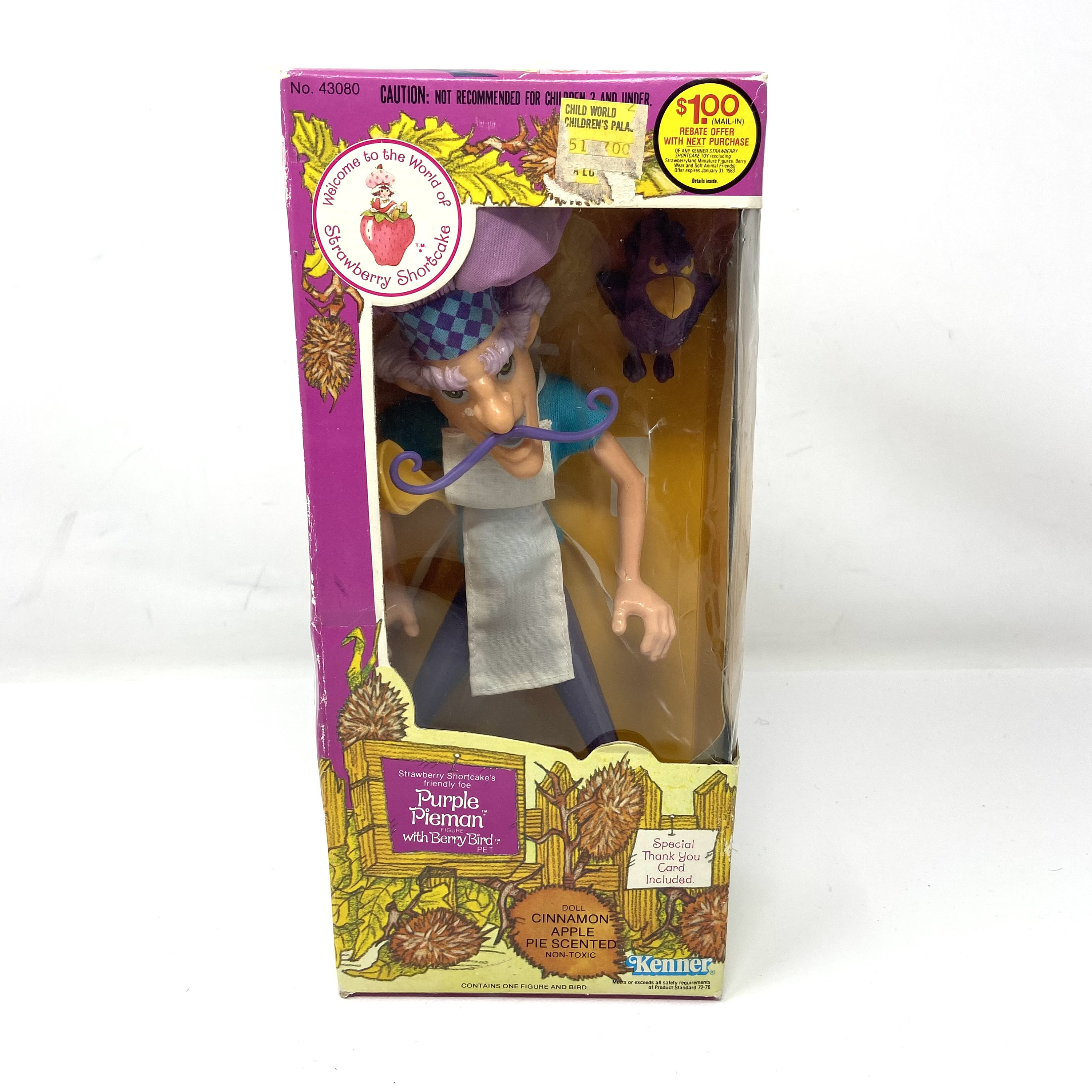 Vintage 1981 Kenner Strawberry Shortcake Purple Pieman Doll and Berry ...