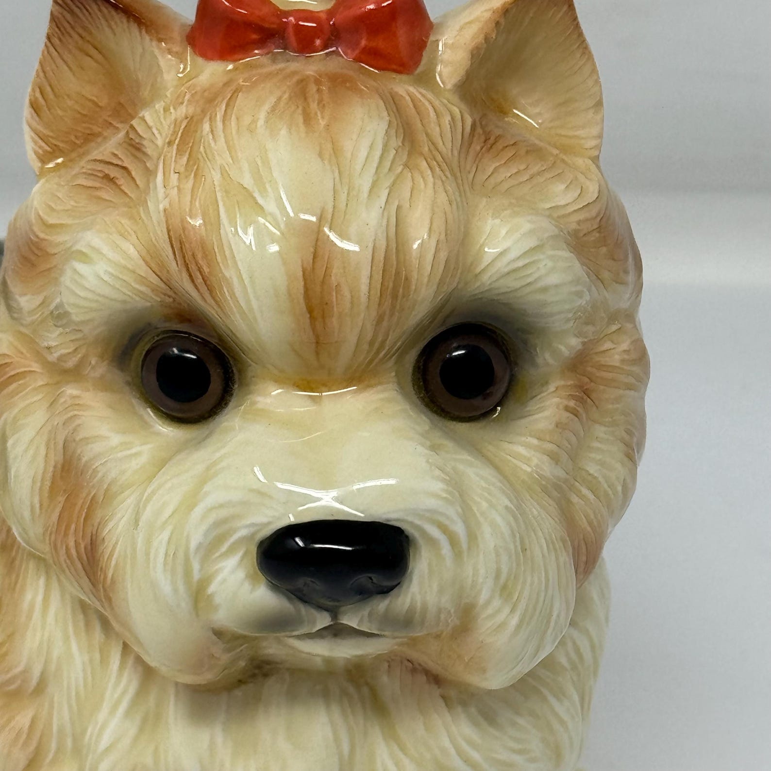Vintage Norcrest Ceramic Yorkie Yorkshire Terrier Dog Figure 7” Made in ...