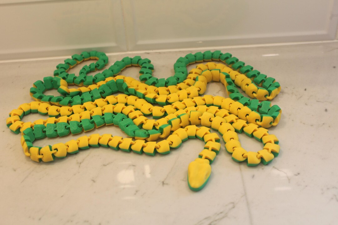 3D Printed Flexi Snake - Giant Articulated Fidget Toy - Etsy