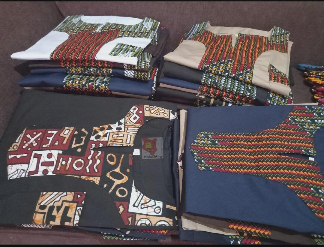 Handmade Custom African Kitenge Shirts, Wholesale Men's Traditional ...
