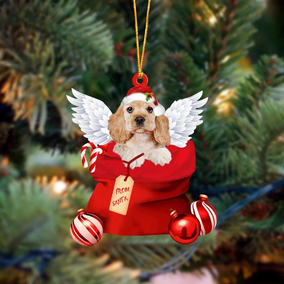 Cocker Spaniel Angel Ornament – Personalized Dog Memorial, Acrylic ...