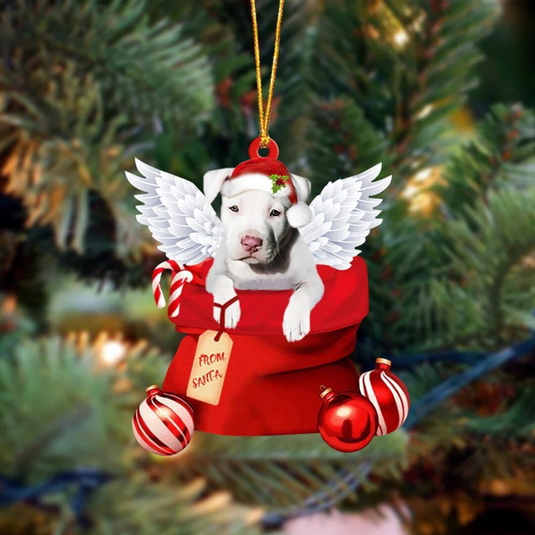 Personalized Staffy Angel Christmas Ornament – Dog Memorial Keepsake - Etsy