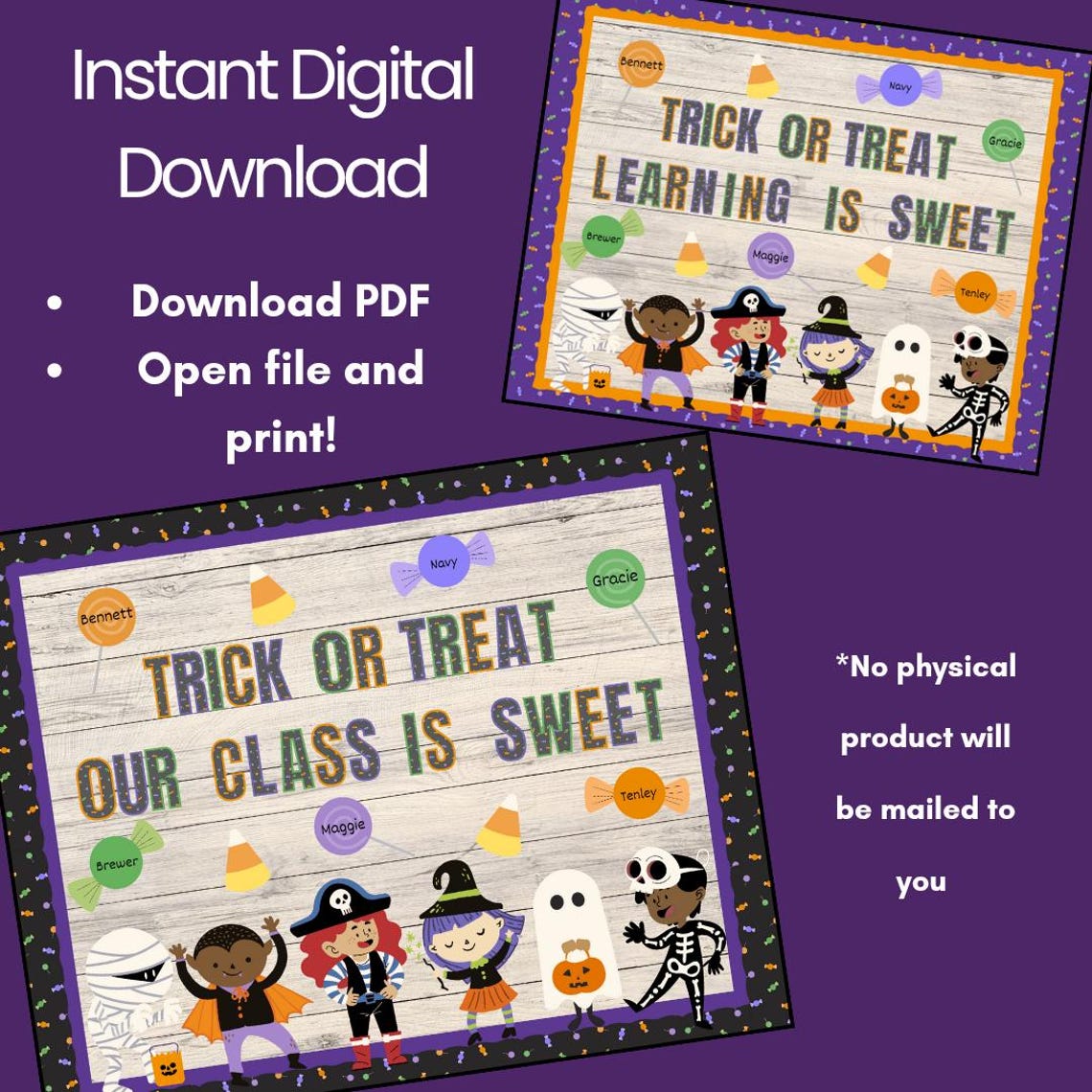 Halloween Classroom Bulletin Board Kit: Trick or Treat Our Class is ...