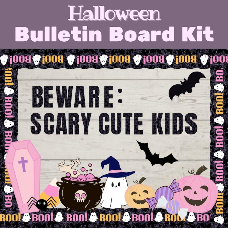 Halloween Bulletin Board Kit | Classroom Decor | October Bulletin Board ...