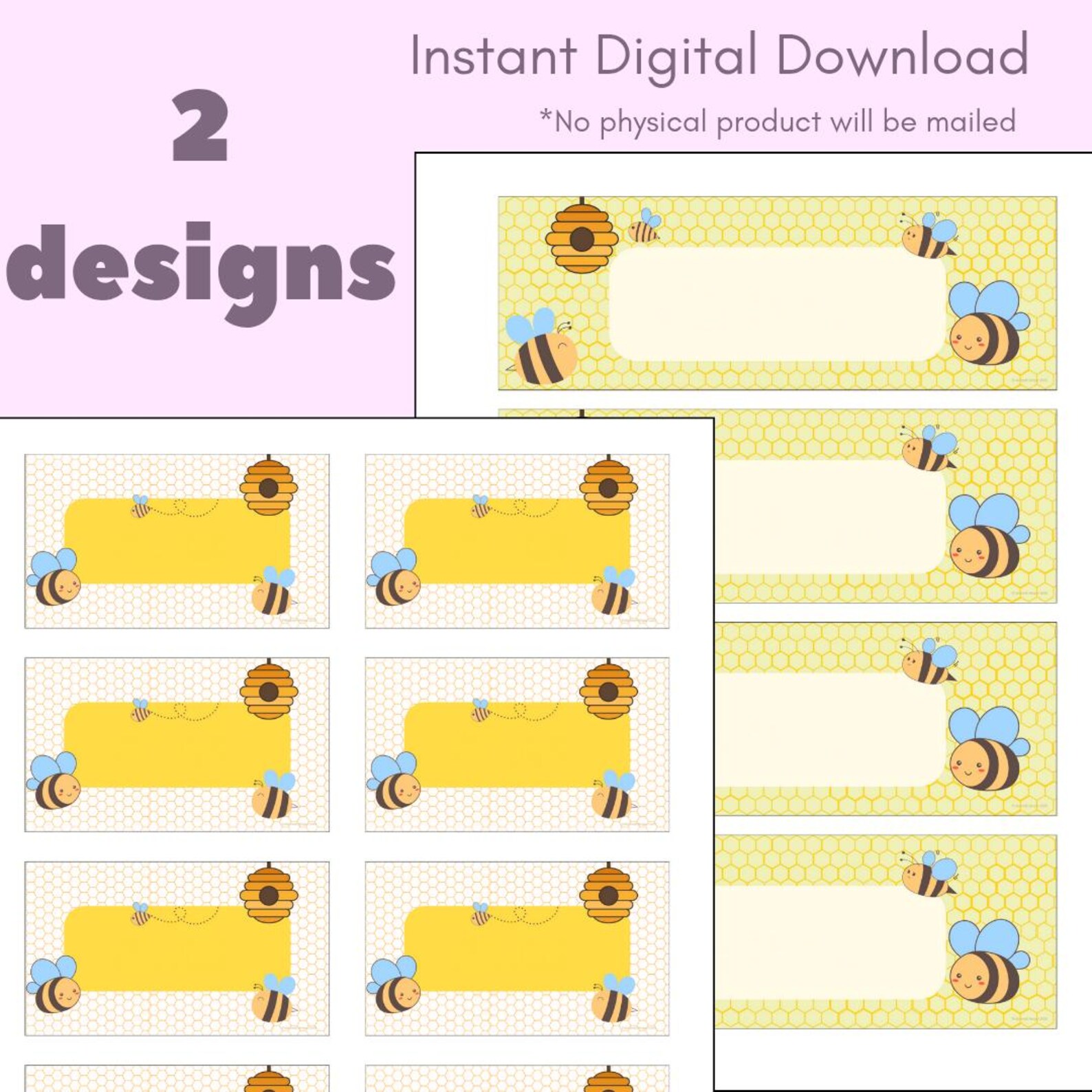 Editable Bee Name Tags | Bee Classroom Name Tags | Classroom Labels - Etsy